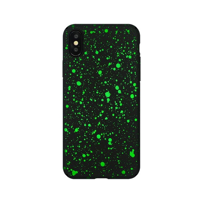 Husa Paint Mata pentru iPhone X Green - eMAG.ro
