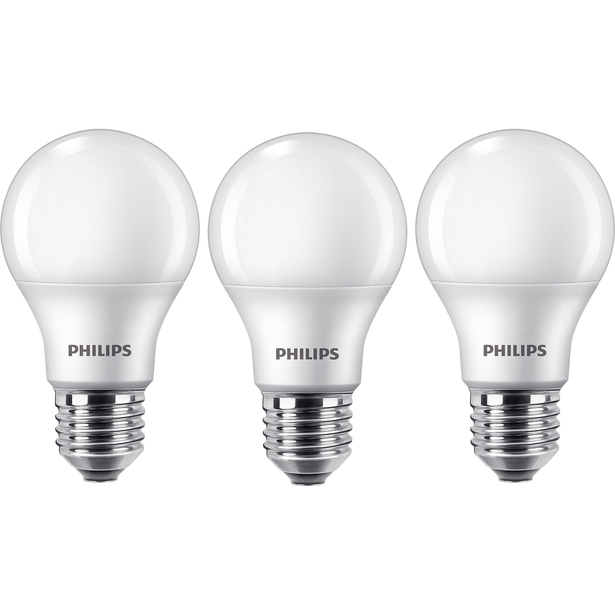 Set 3 becuri LED Philips, E27, 10.5W (75W), 1055 lm, A+, lumina alba ...