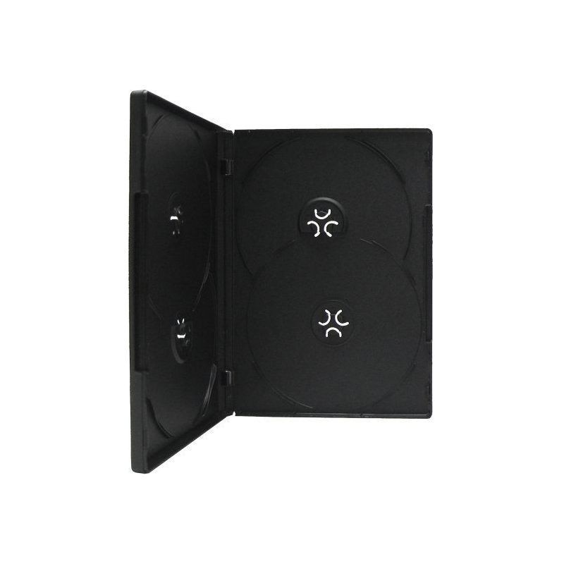 Carcasa pentru 4 CD DVD-uri, 14 mm, coperta personalizabila, negru ...