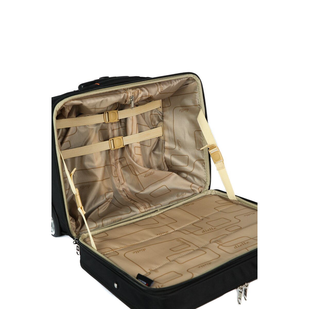 Geanta pilot de voiaj cu sistem troler, Dielle, 30 litri, Negru - eMAG.ro