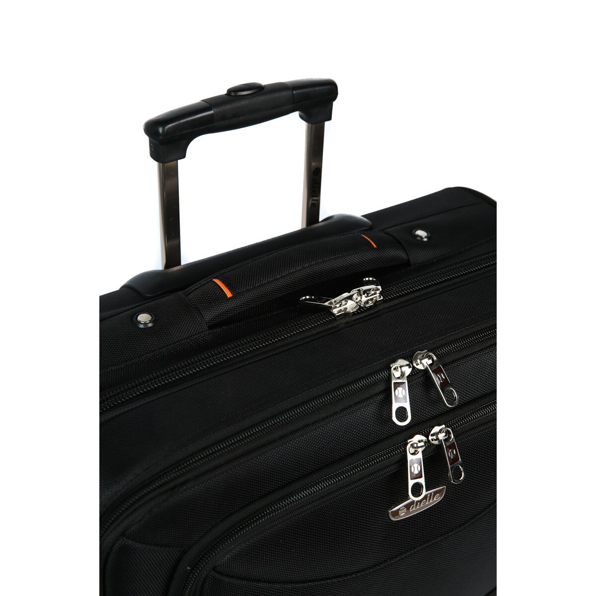Geanta pilot de voiaj cu sistem troler, Dielle, 30 litri, Negru - eMAG.ro