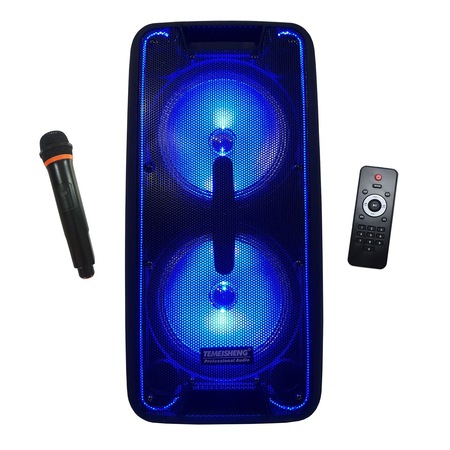 Boxa Cu Statie Activa Tip Troller, 2 Difuzoare de 10 Inch, Microfon ...