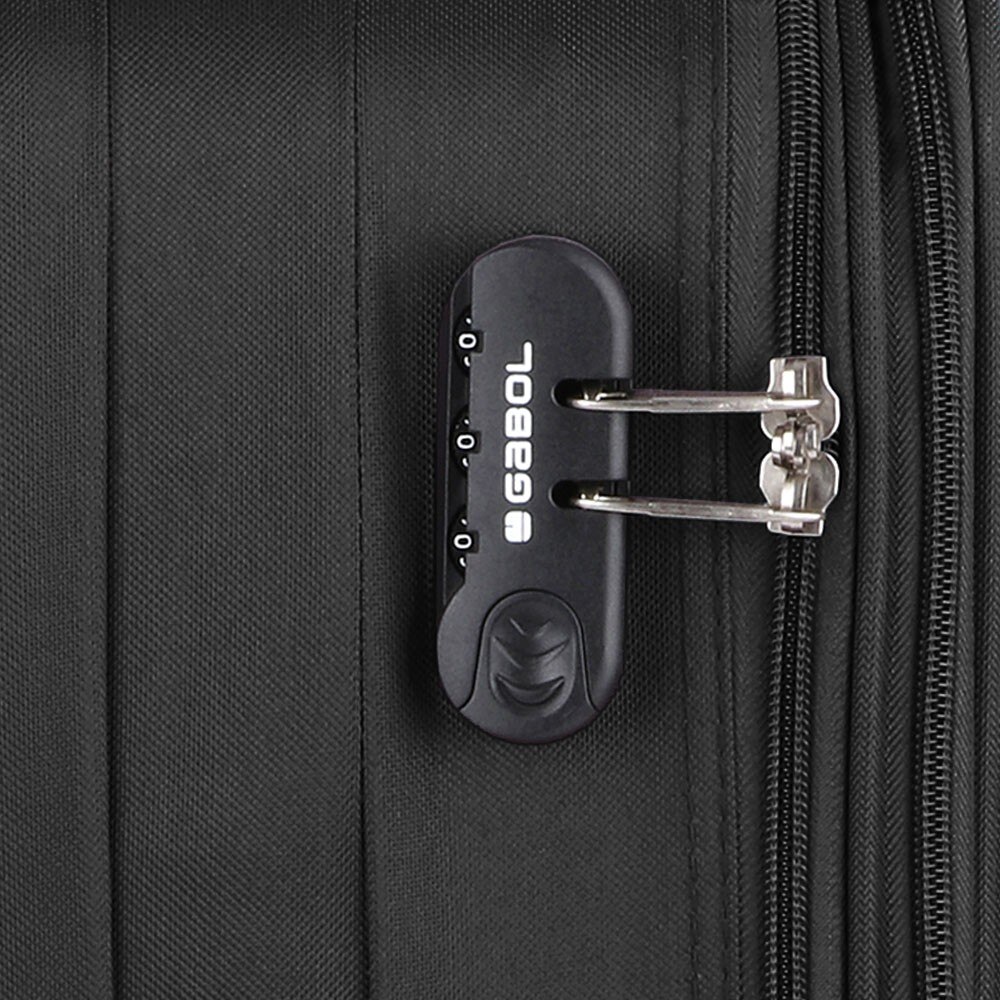 Troller de cabina avion Gabol, cu 2 roti, gri 111021 - eMAG.ro
