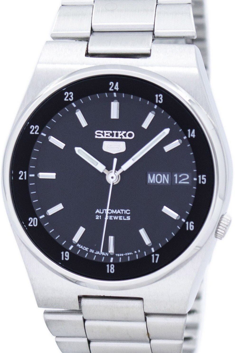 Seiko, Автоматичен часовник с метална верижка, Сребрист - eMAG.bg