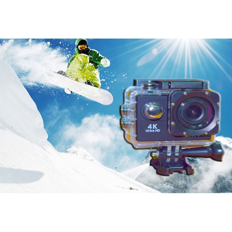 Екшън камера GO Plus, 4К, WI-FI, Ultra HD, Водоустойчив, Черен - eMAG.bg