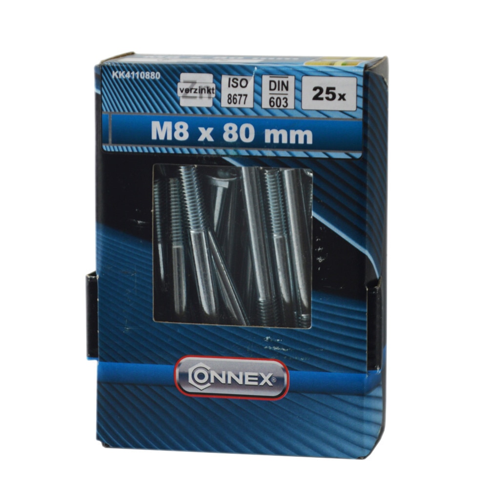Set surub cap torbant M8x80 ZA + piulita M8 - 25 buc Connex - eMAG.ro