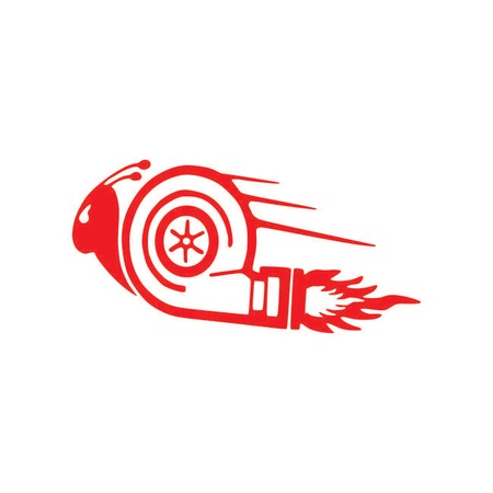 Sticker auto "Melc turbo", rosu lucios - eMAG.ro