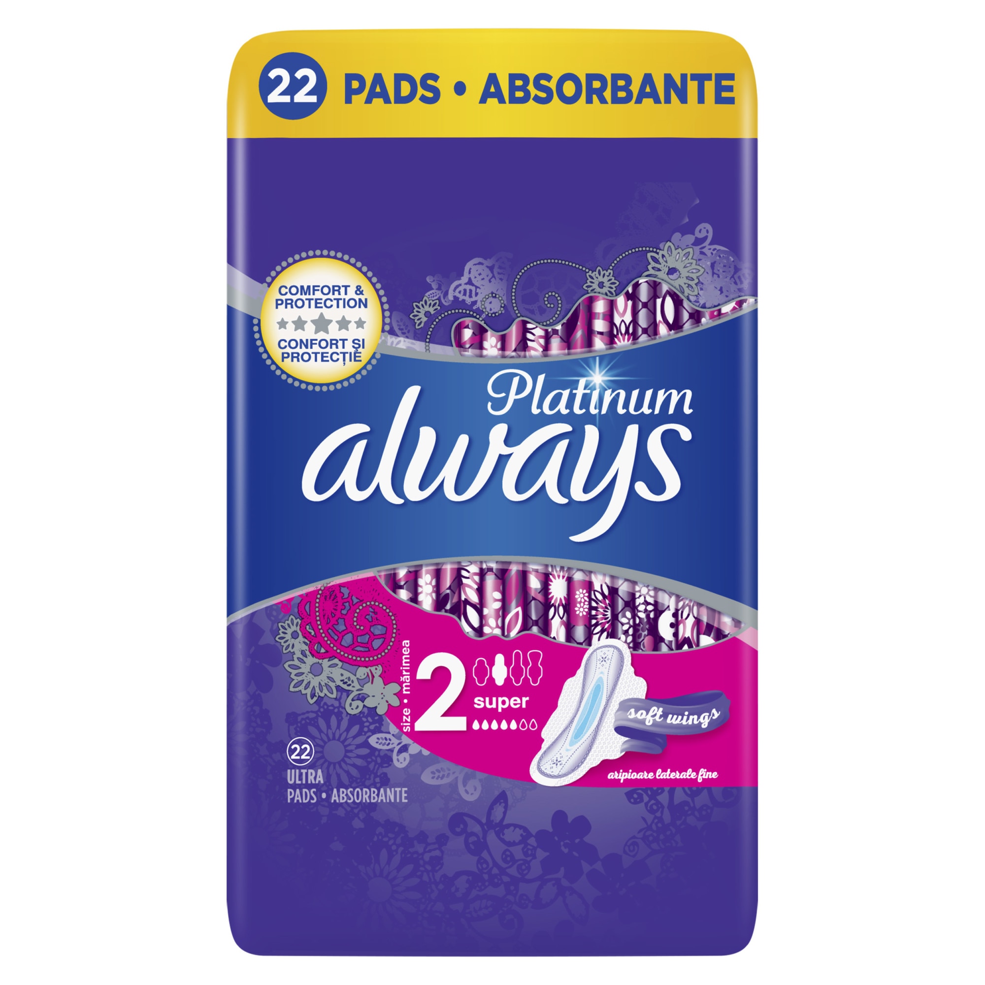 Absorbante Always Platinum Super, 22 buc - eMAG.ro