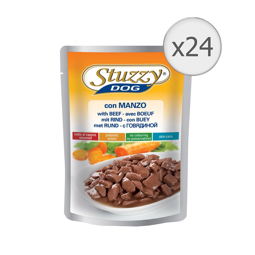 Hrana umeda pentru caini Stuzzy, Vita, 24x100g - eMAG.ro