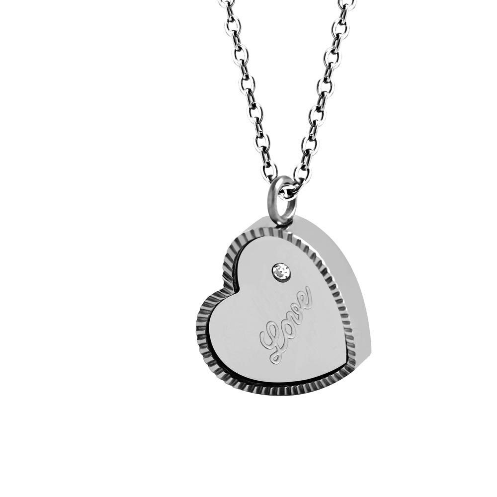 Pandantiv inima stilizata, Love, inclus lantisor - eMAG.ro