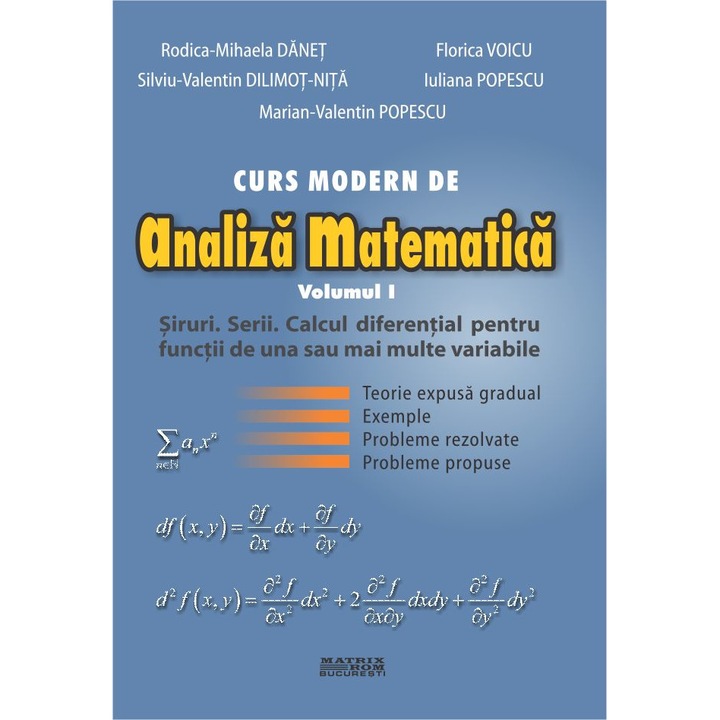 Curs modern de analiza matematica vol. I, Florica Voicu, Iuliana Popescu, Marian Valentin ...