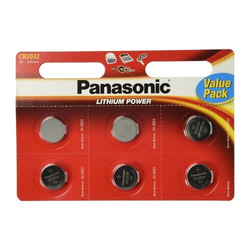 Panasonic CR2032 lithium gombelem 6 darab - eMAG.hu