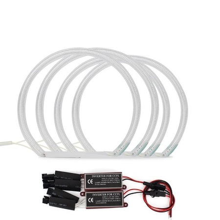 Set Profesional IDL® Angel Eyes CCFL compatibil BMW seria 3 E46 (far cu lupa) cu droser si inele ...