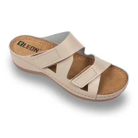 Papuci Medicali Dama din Piele 906 - Beige - 36 - eMAG.ro