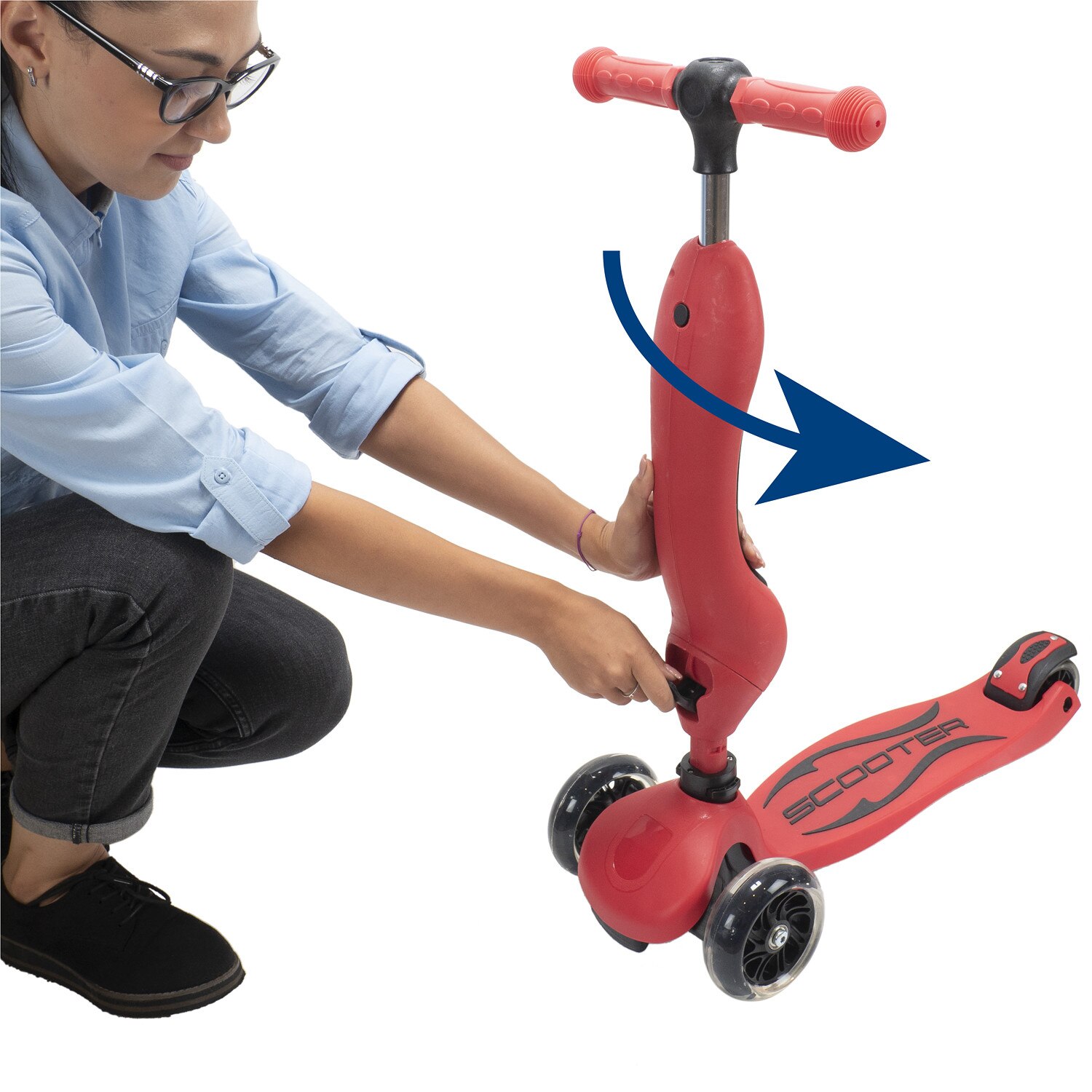 Action Transformer gyerek roller, piros, két cserélhető mód: roller ...