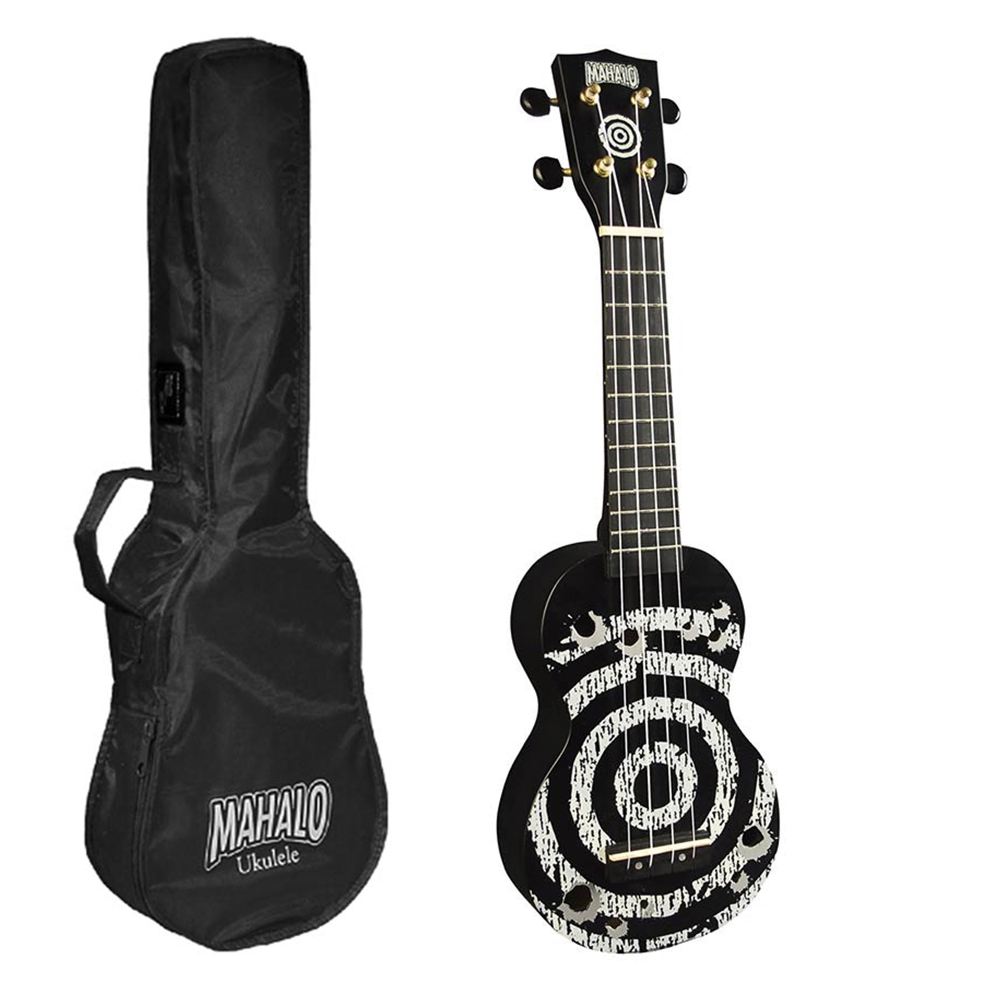 Set ukulele Mahalo MD1TA/BK Designer Target/Tinta negru - eMAG.ro