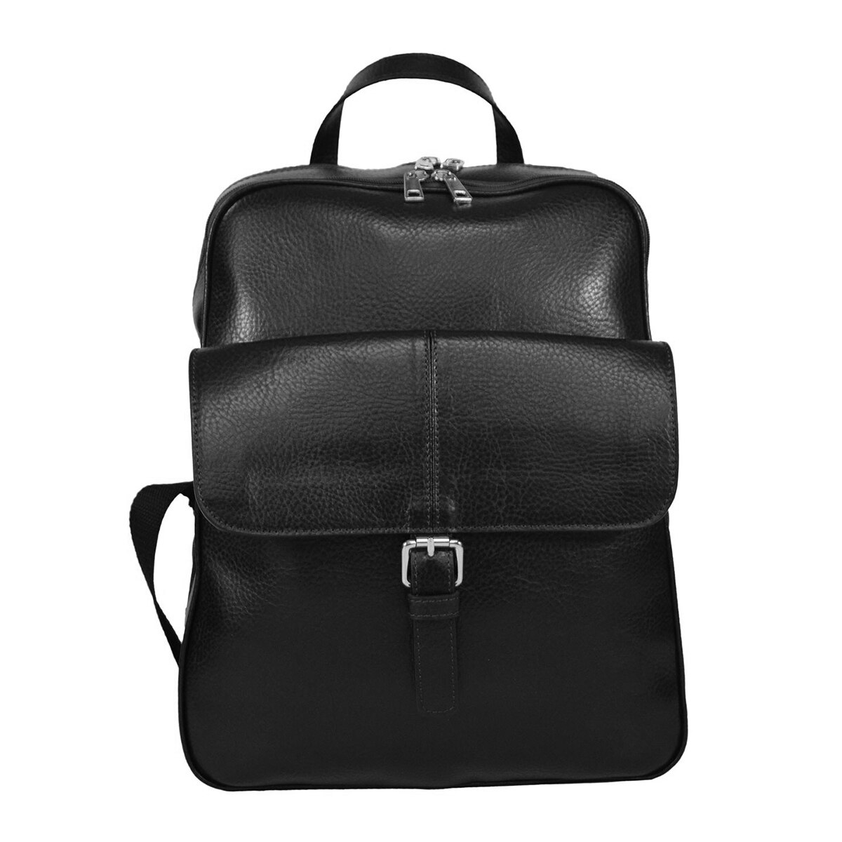 Rucsac mare, unisex din piele naturala neagra MAGAZINULDEGENTI model ...