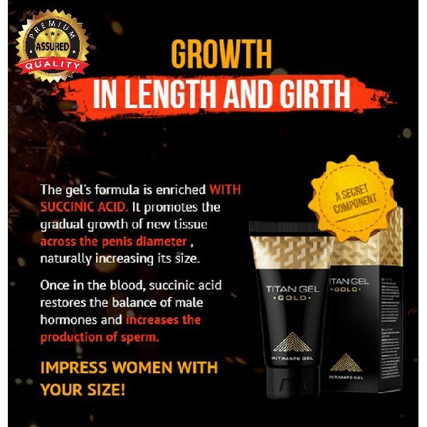 Gel potenta Titan Gel Gold, erectie si crestere dimensiune zona intima ...