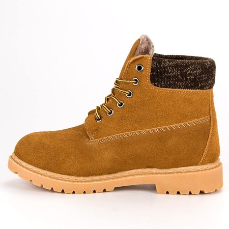 Original Walkman Shoes, Ghete din piele naturala, Maro, 40 EU - eMAG.ro