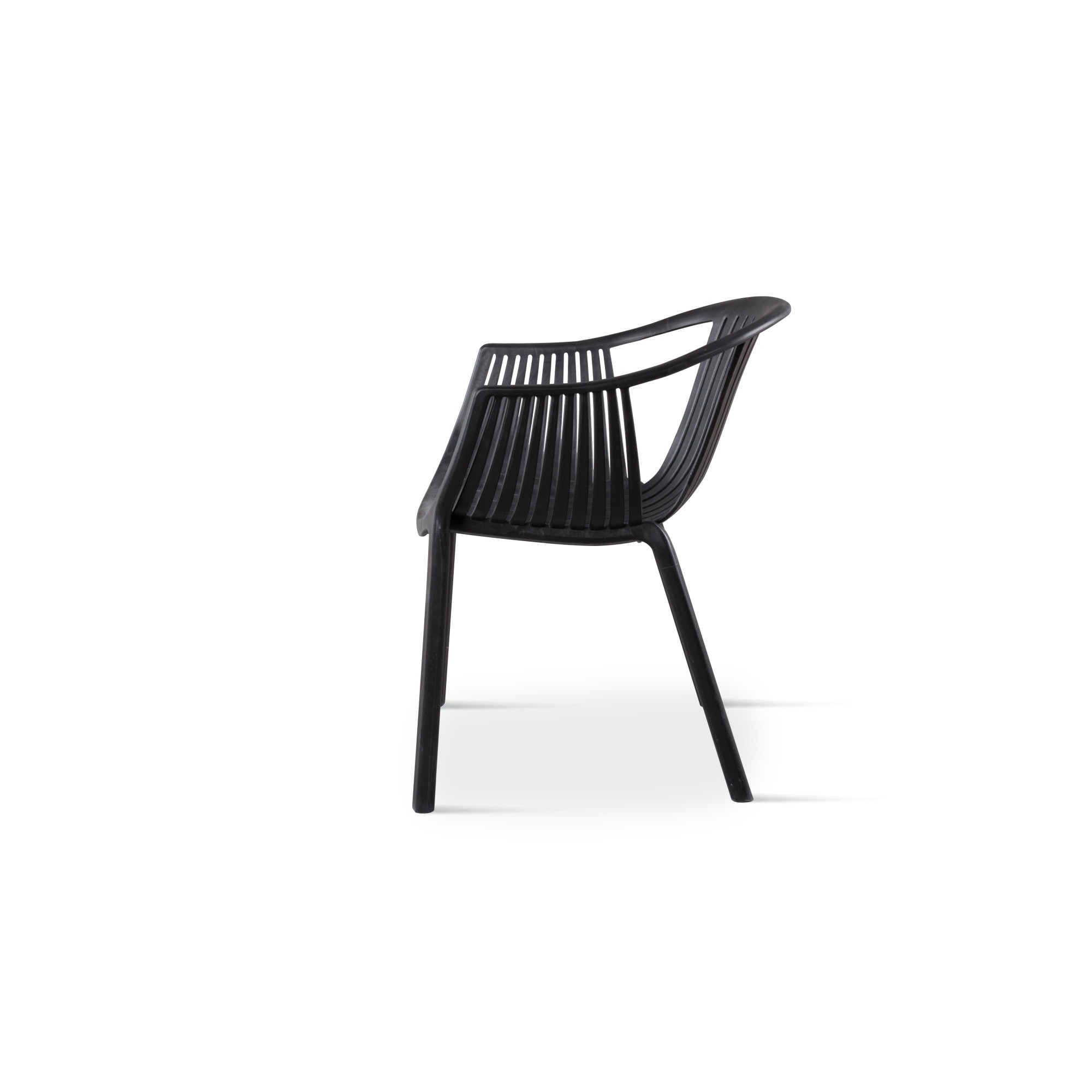 Scaune pentru terasa, gradina, plastic, Set 4 bucati, Negru - eMAG.ro