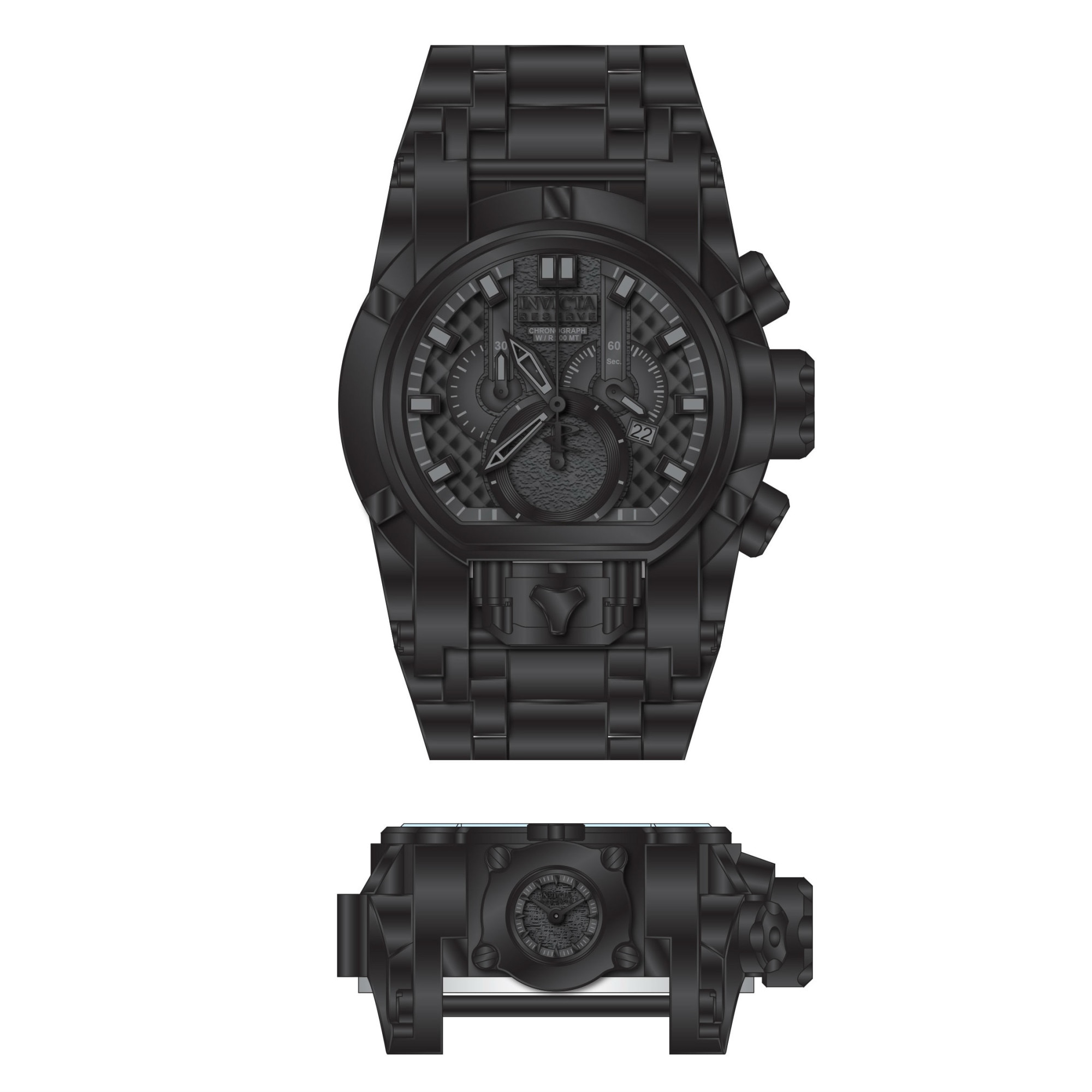 Ceas barbatesc INVICTA Reserve 25211, Swiss movement, quartz, otel ...