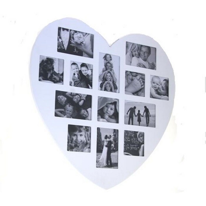 Rama foto inima, Alb, 13 poze, Atmosphera - eMAG.ro