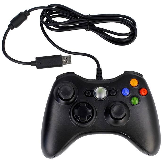 Controller cu fir ElektroStator DualShock pentru Xbox 360, Negru - eMAG.ro