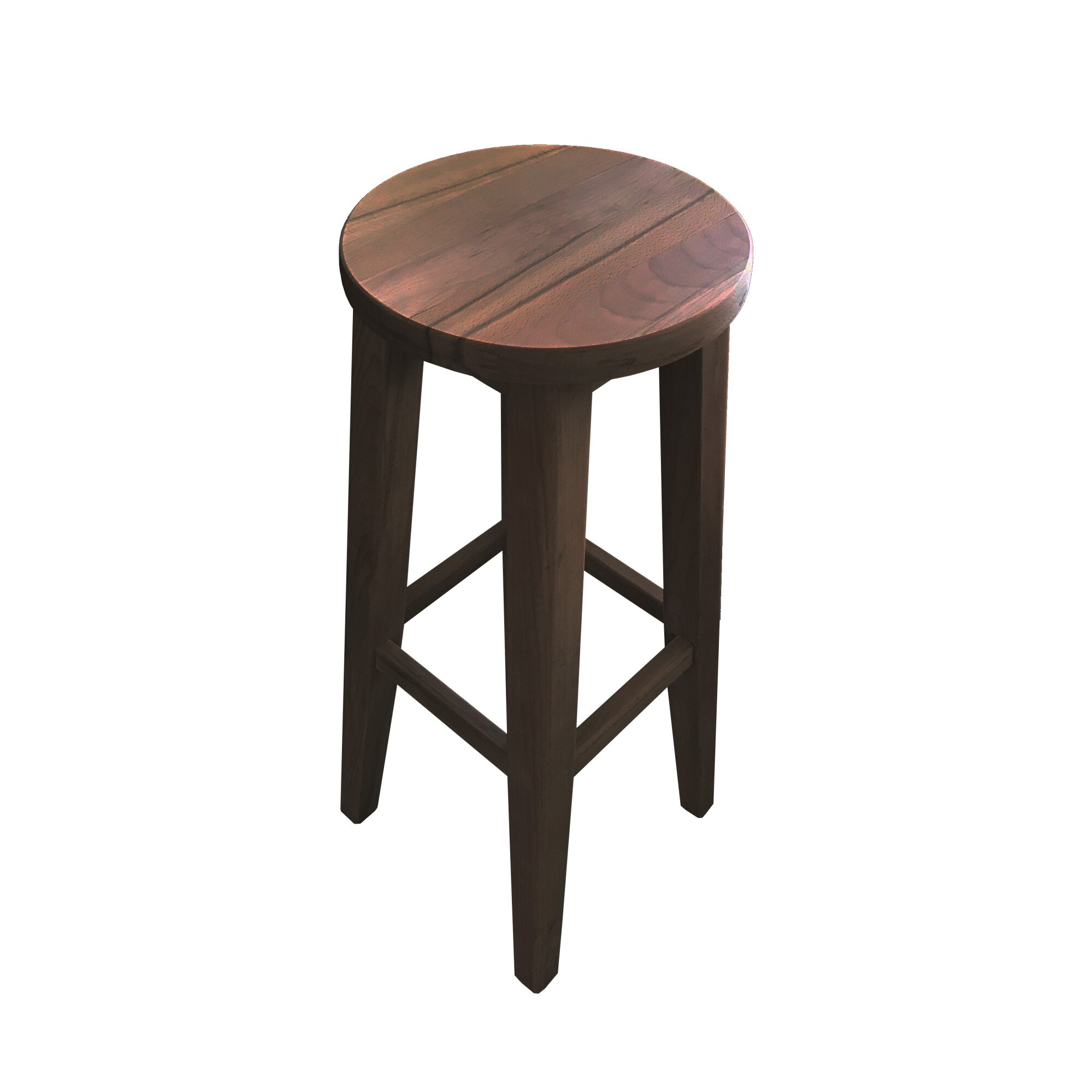 Scaun bar, Lemn masiv, Mobinarta, 30x30x80, Maro Inchis - eMAG.ro