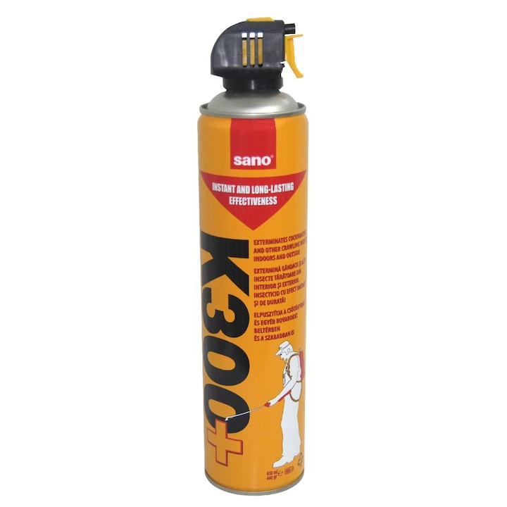 Pachet - 3 x Sano K300+ insecticid spray universal, 630 ml - eMAG.ro