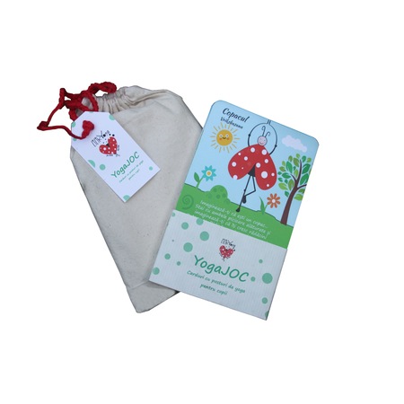 Joc educativ pentru copii, Lilik Yoga, 25 de carduri cartonate, posturi ...