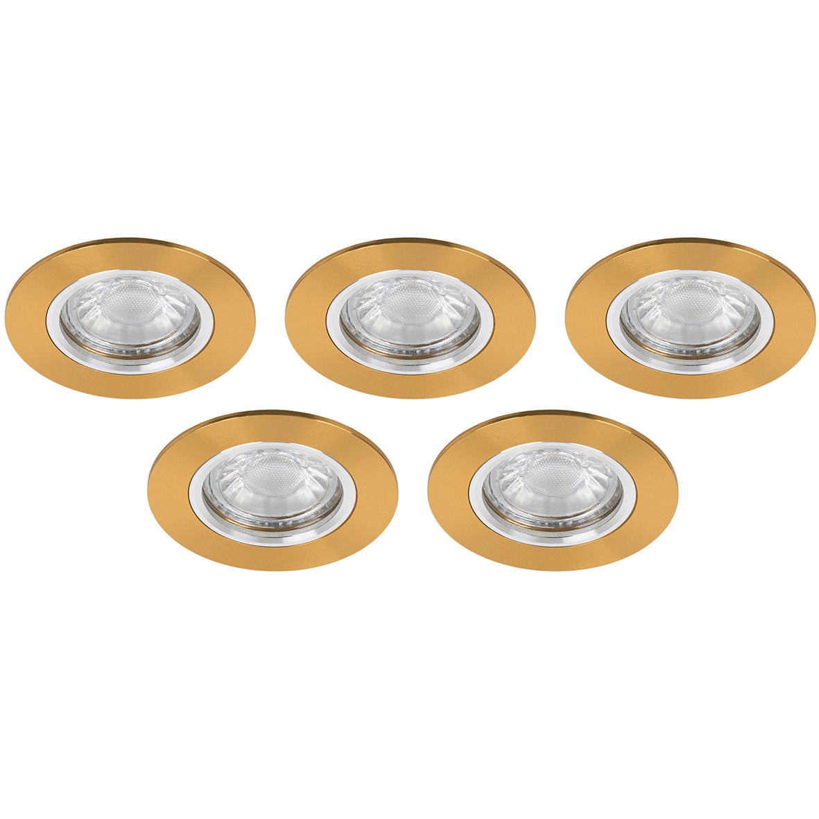 Луни за вграждане EL LTD 705 GD, цокъл GU5,3, max. 35 W, Злато, 5 бр. к ...