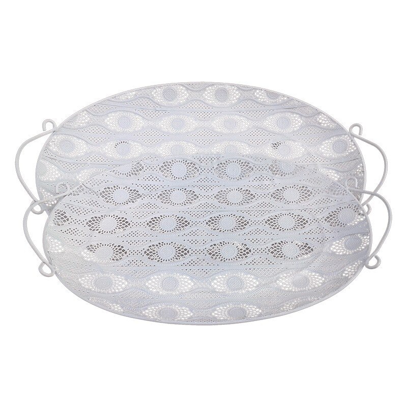 Set fructiera metalica, ovale cu model dantelat - eMAG.ro