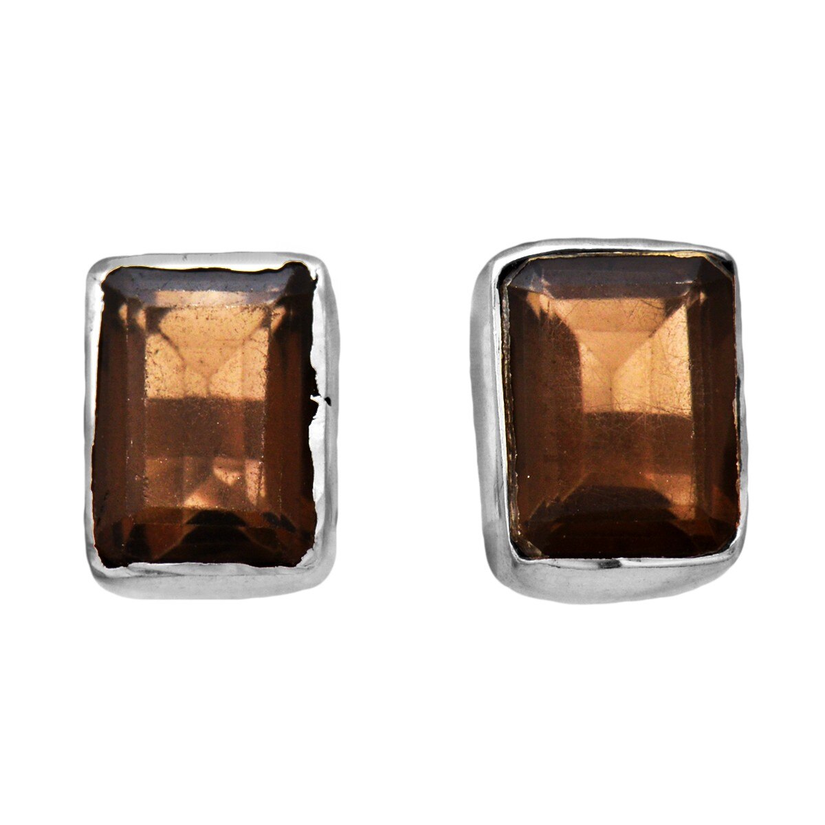 Cercei din argint cu piatra de cuart fumuriu, de dama, Accent Bijuterii ...