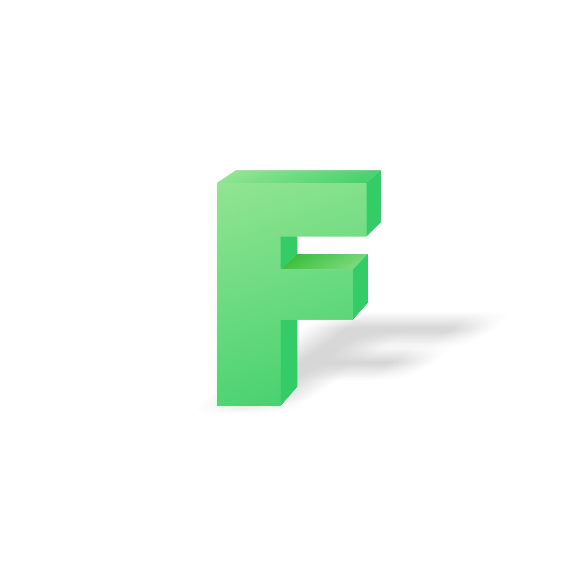 Litera Volumetrica "F" 50cmx10cm, Polistiren extrudat vopsit, verde ...