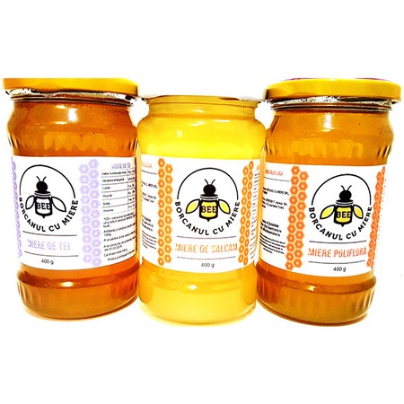 Pachet 3 borcane miere, Borcanul cu Miere, 3x400g - eMAG.ro
