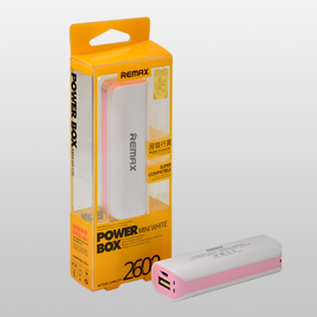 Remax RPL-3 Mini Power Box 2600 mAh Fehér-Pink - eMAG.hu