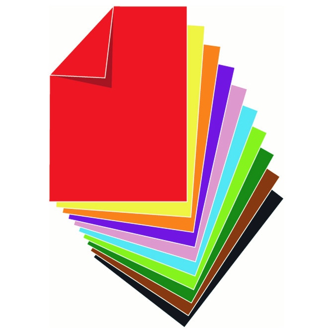 Carton colorat 300 gr Stylex 22x33 cm -set 10 culori - eMAG.ro