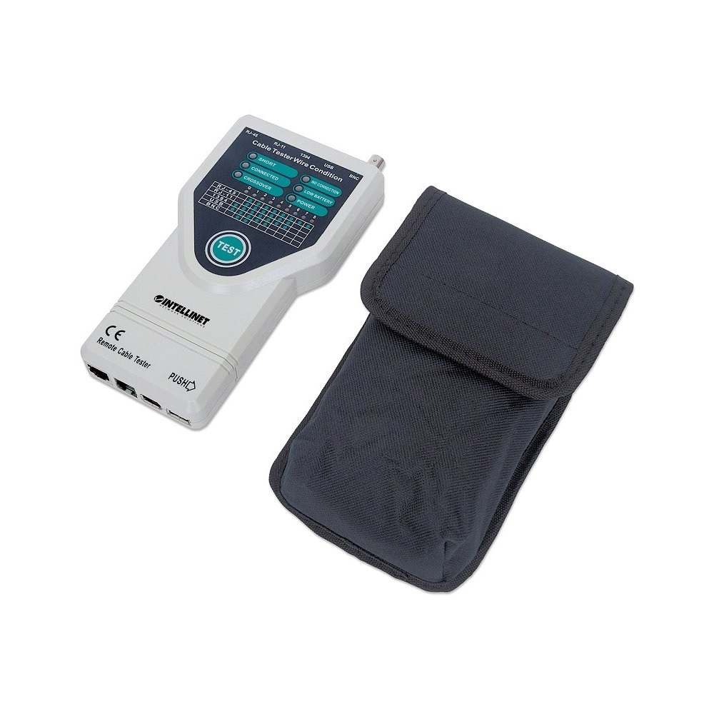 Tester cabluri Intellinet, 5 in 1, RJ11 / RJ45 / USB / 1394 / BNC - eMAG.ro