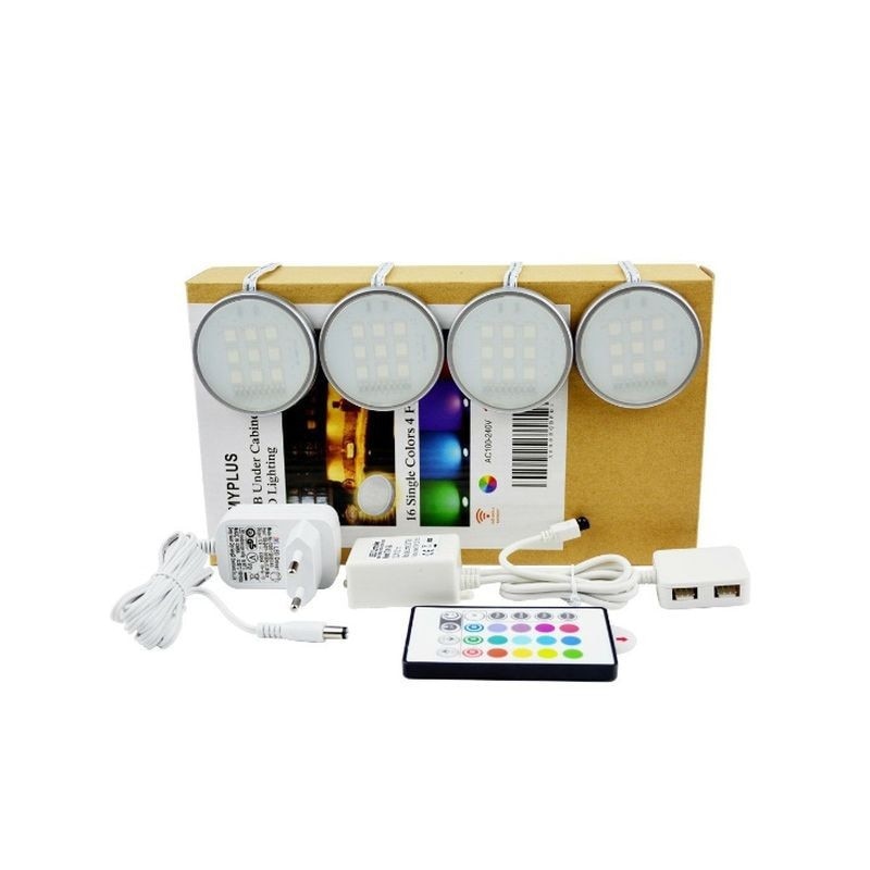 Cветлина RGB LED 7.2W GlowMania, 16-цветен, 4-части, дистанционно ...