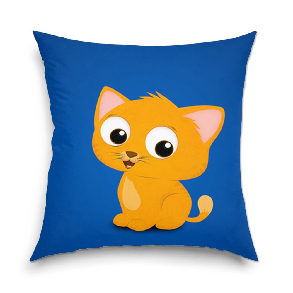 Perna decorativa Animatie pentru copii Pisica Animata 40 x 40 cm - eMAG.ro