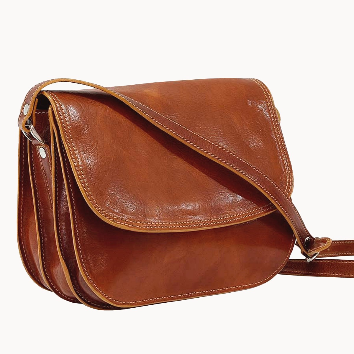 Geanta bej de dama, SUVERAN, din piele naturala vacchetta - eMAG.ro