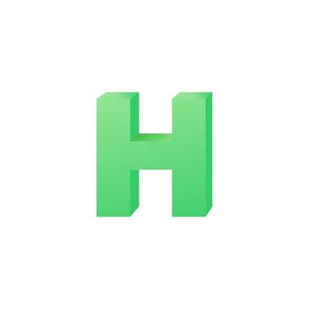 Litera Volumetrica "H" 40cmx2cm, Polistiren extrudat vopsit, verde ...