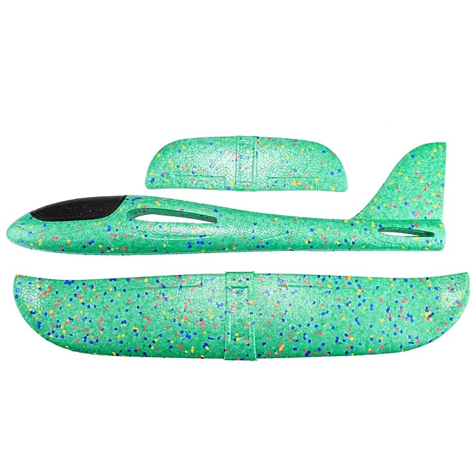 Jucarie de exterior Avion Planor din Spuma Flexibila, 47x48cm, Verde ...