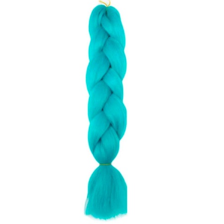 Extensie colorata pentru impletituri,Albastru Azure, par sintetic, 62cm ...