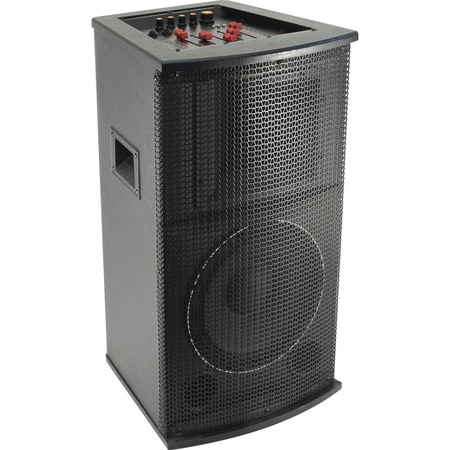 Boxa Activa Portabila cu Mixer, 5 benzi grafice, 2 Microfoane Wireless ...