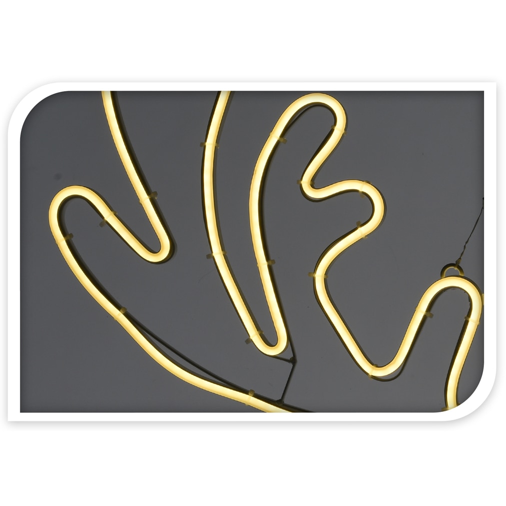 Decoratiune de Craciun luminoasa eNoelle, model cap de ren, 58 x 2 x 55 ...