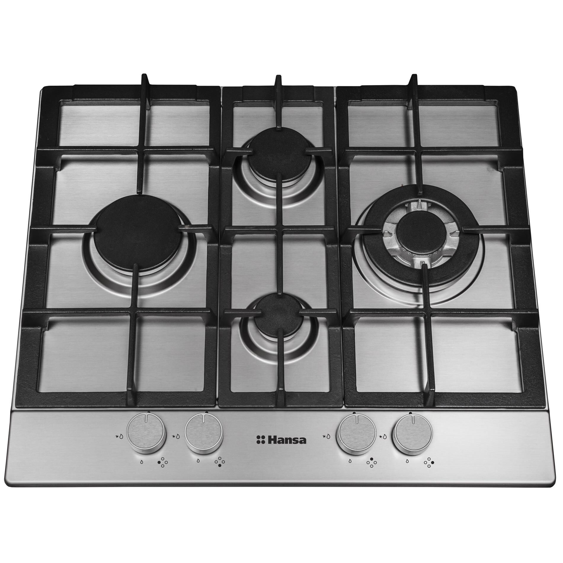 Plita incorporabila Hansa BHGI65135, 4 Arzatoare, Gaz, Gratar fonta ...