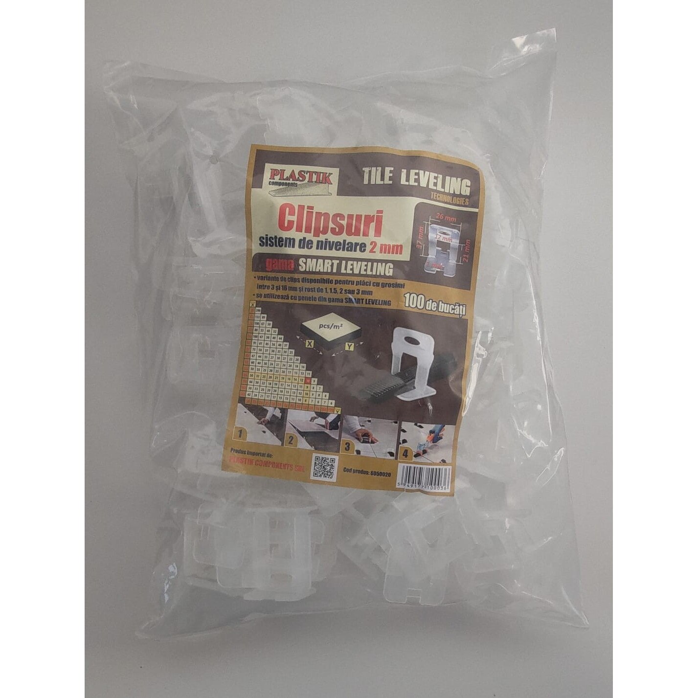 Set clipsuri 2.0 mm (500)-500 nivelare gresie gama Smart Leveling - eMAG.ro