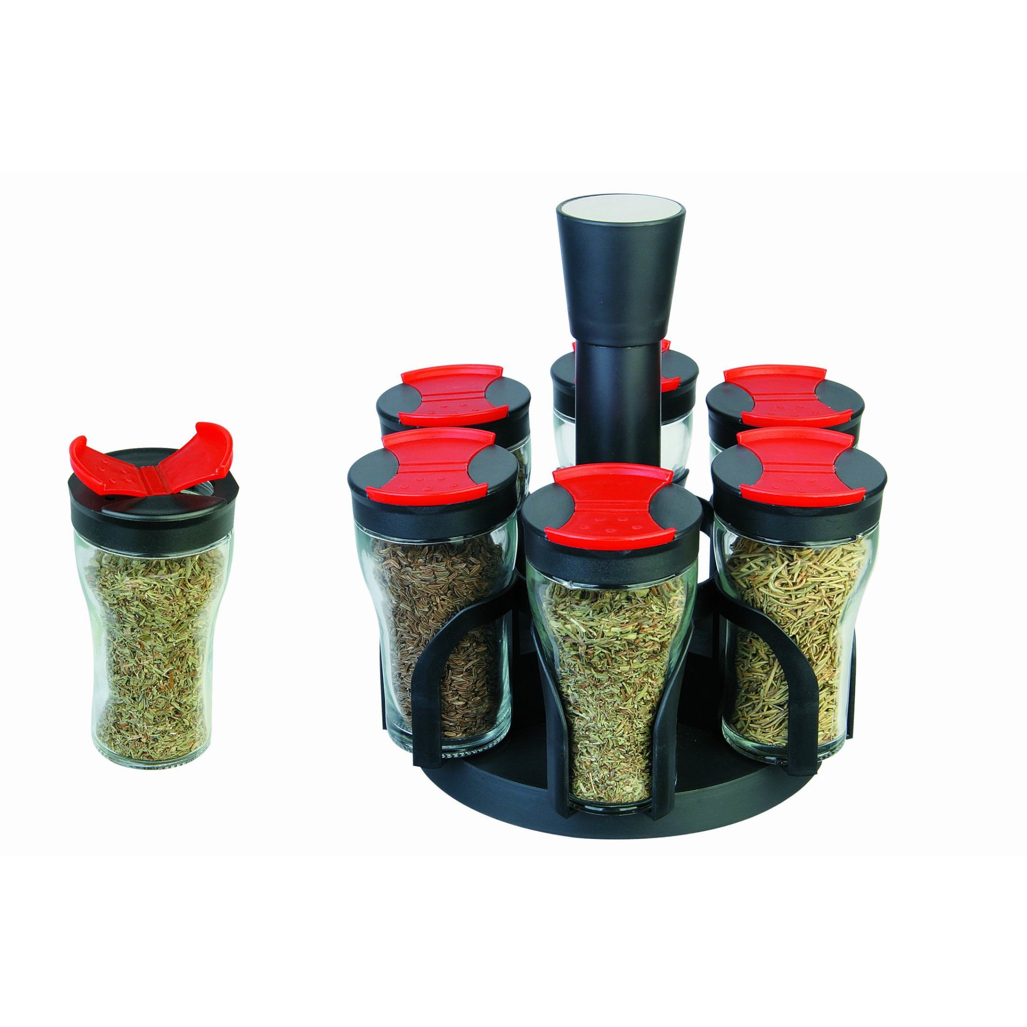 Set condimente 6 recipiente cu suport rotativ GRUNBERG, GR386 - eMAG.ro