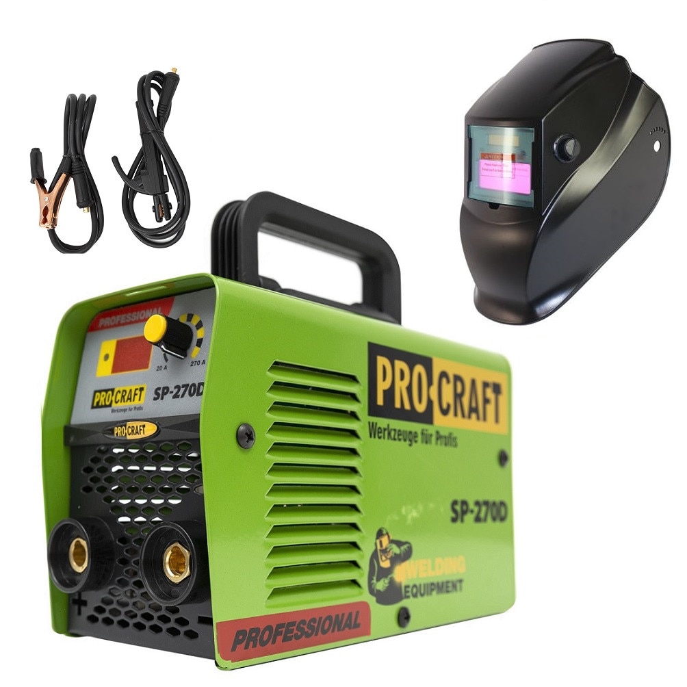 SET- Aparat de sudura ProCraft 270D + Masca Automata, Model 2019, cu Invertor - eMAG.ro